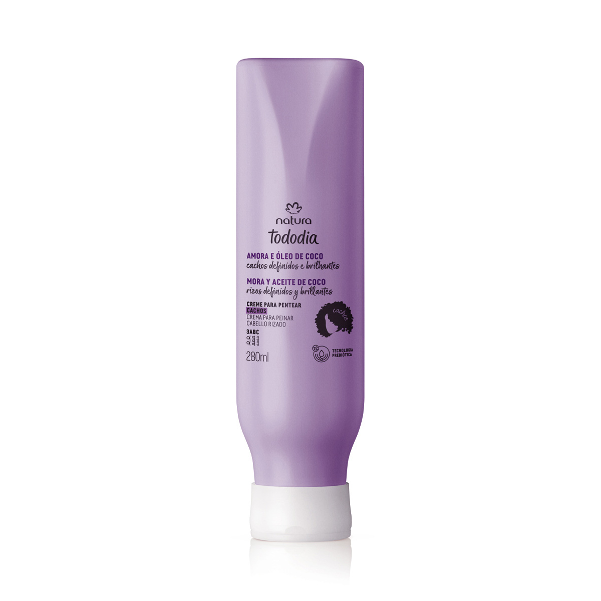 Crema para Peinar Cabellos Rizados Mora y Aceite de Coco Tododia Natura ...